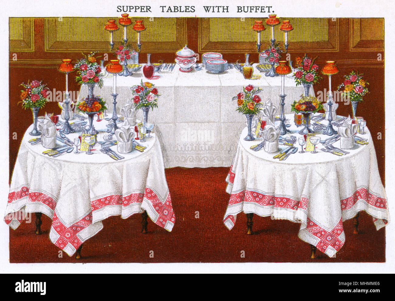 SUPPER TABLES & BUFFET Stock Photo - Alamy