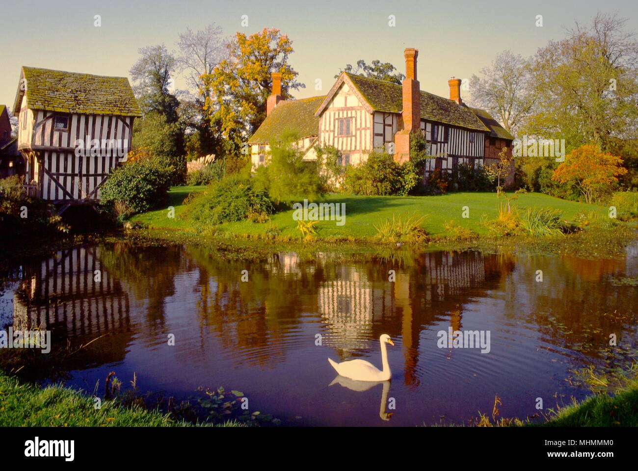 A view of Lower Brockhampton Manor House on the Herefordshire ...