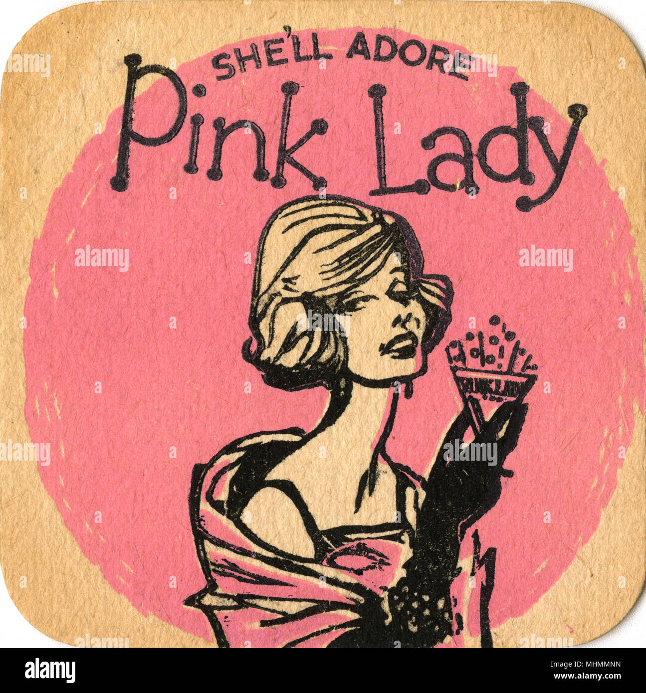 Pink Lady coaster Stock Photo - Alamy