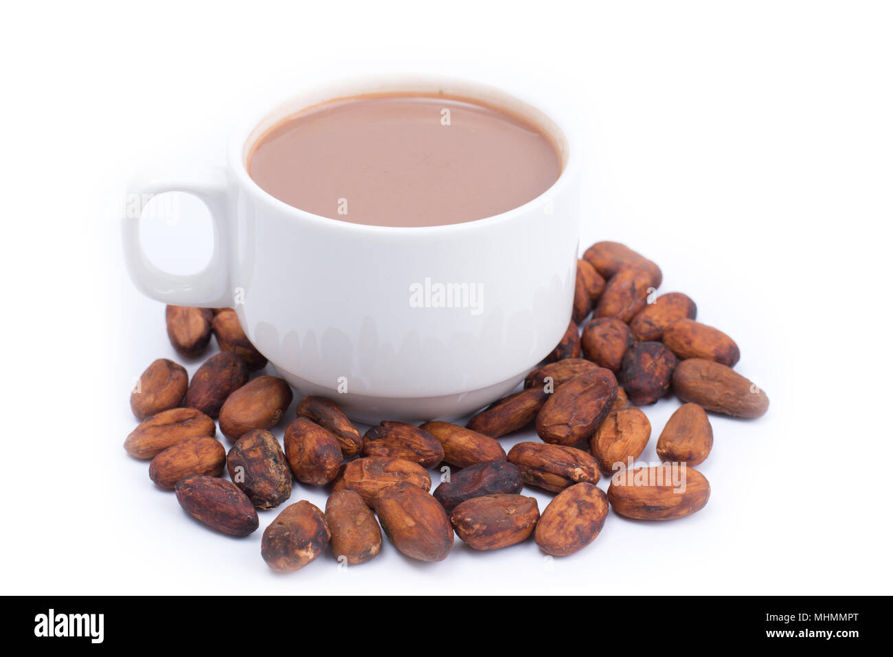 Cocoa beans on glass Cut Out Stock Images & Pictures - Alamy