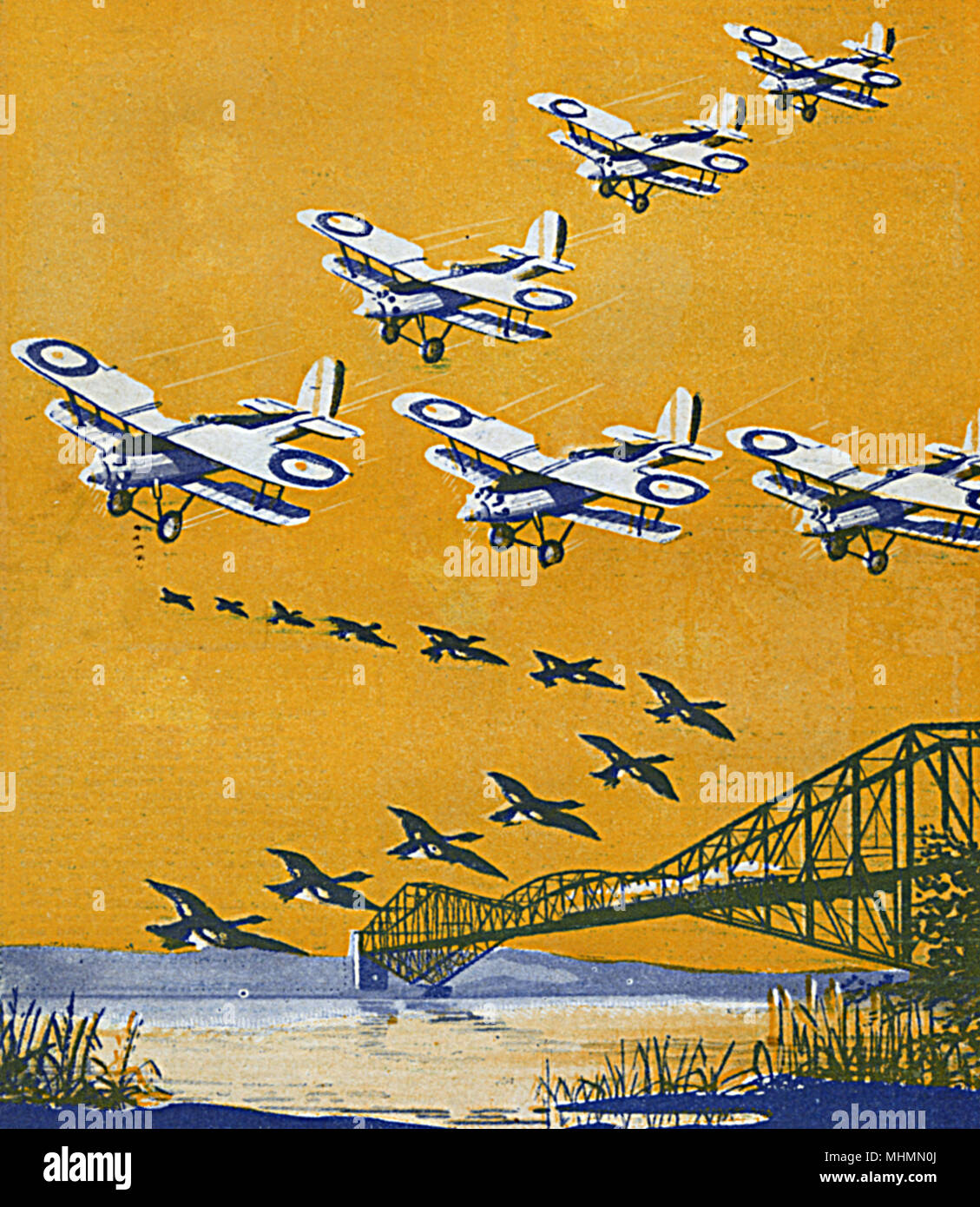 Birds flying formation hi-res stock photography and images - Alamy