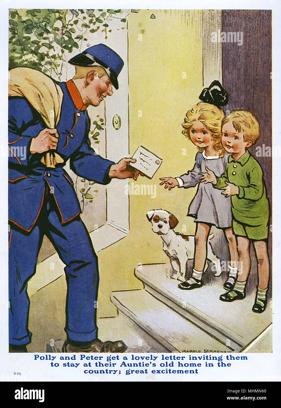 Postman delivering letter hi-res stock photography and images - Alamy