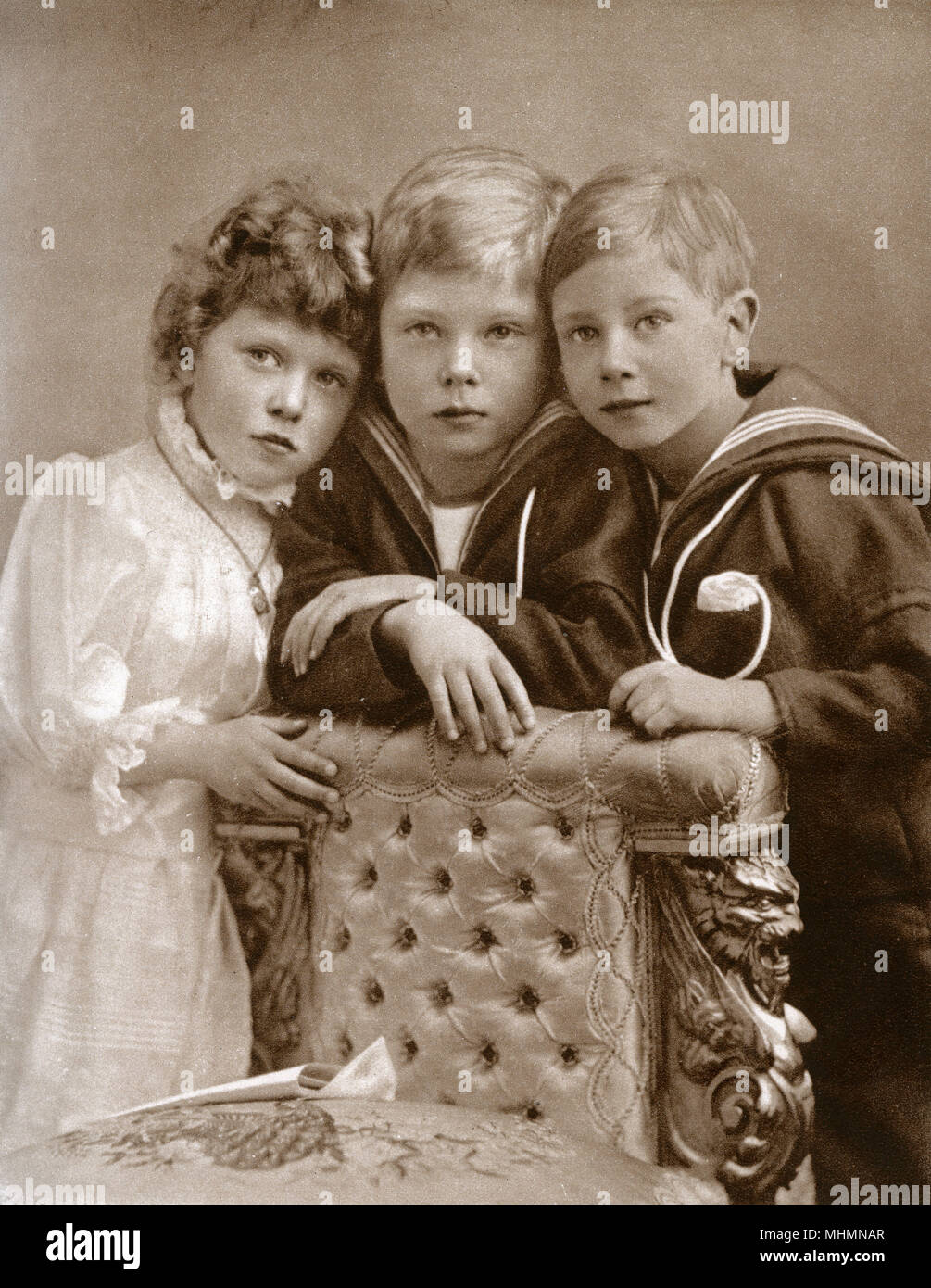 Princess Mary, Prince Edward and Prince Albert Stock Photo - Alamy
