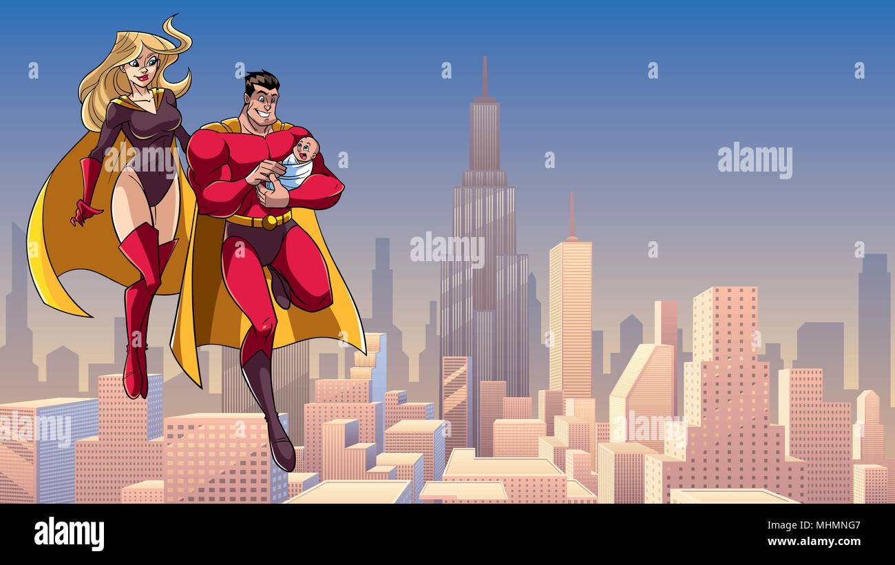 Son in superhero costume Stock Vector Images - Alamy