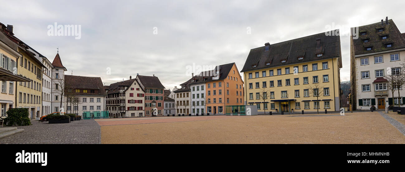 A square in Schaffhausen - Switzerland Stock Photo - Alamy