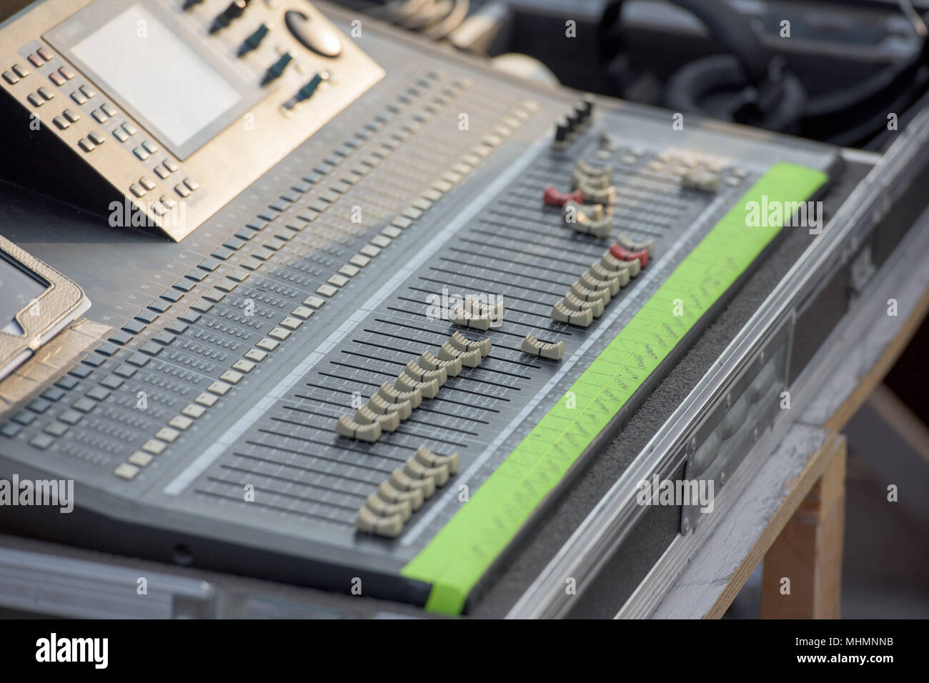 professional audio mixer slider detail Stock Photo - Alamy