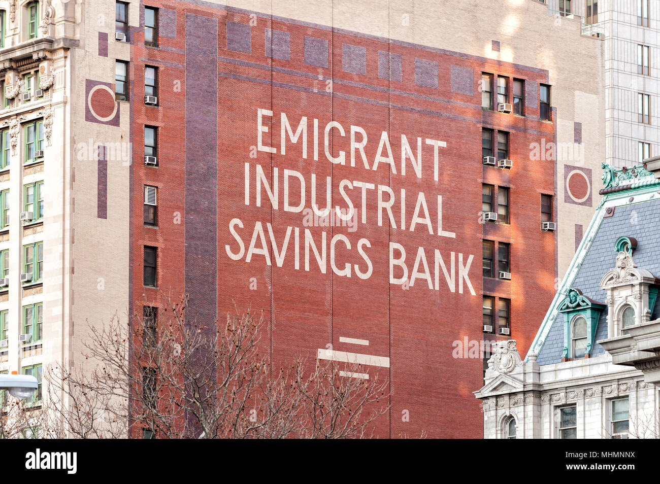 NEW YORK, USA - DECEMBER, 8 - 2012 - old emigrant industrial savings ...