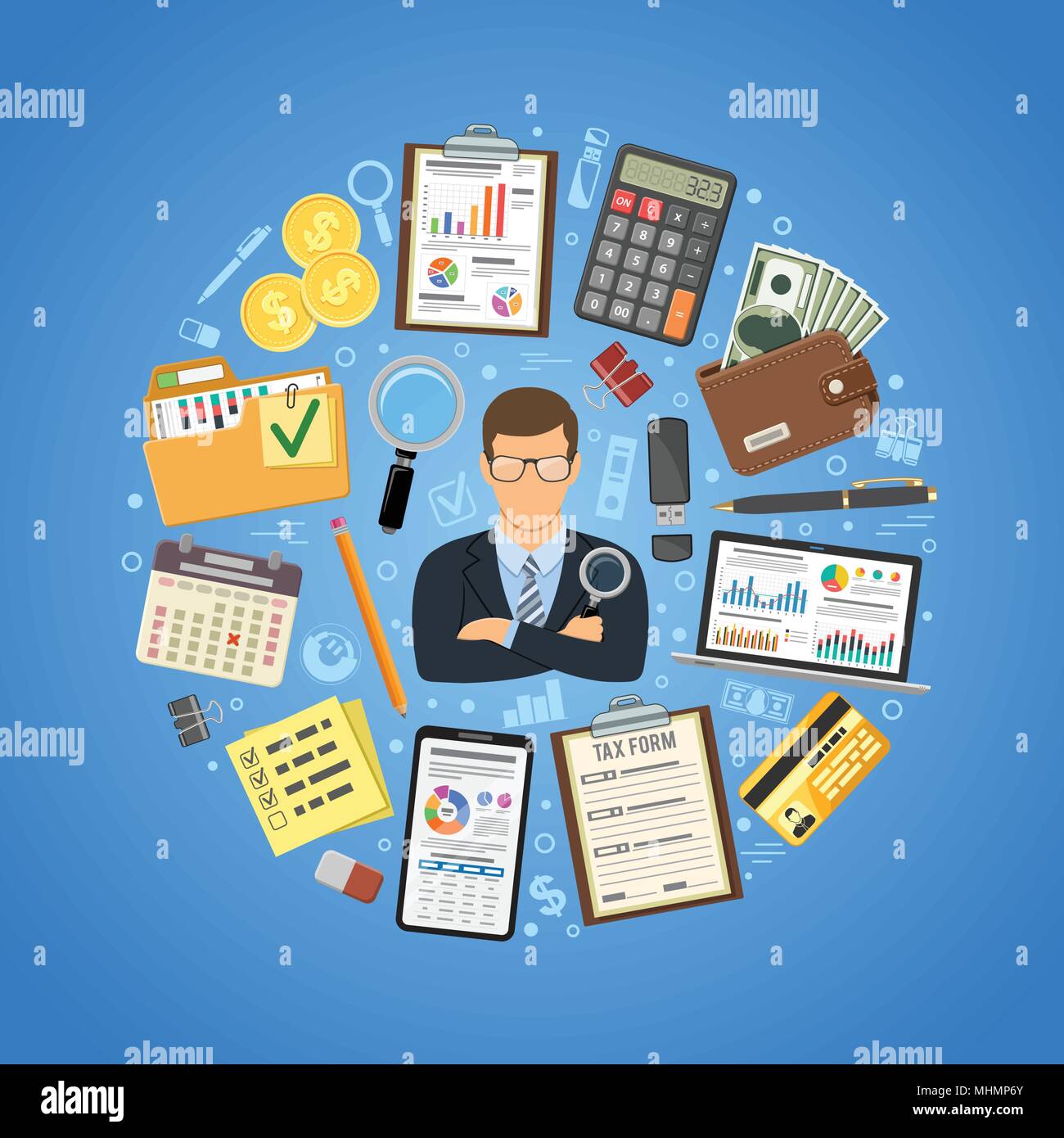Audit Inspection Finance Icon Vector Stock Photos & Audit Inspection ...