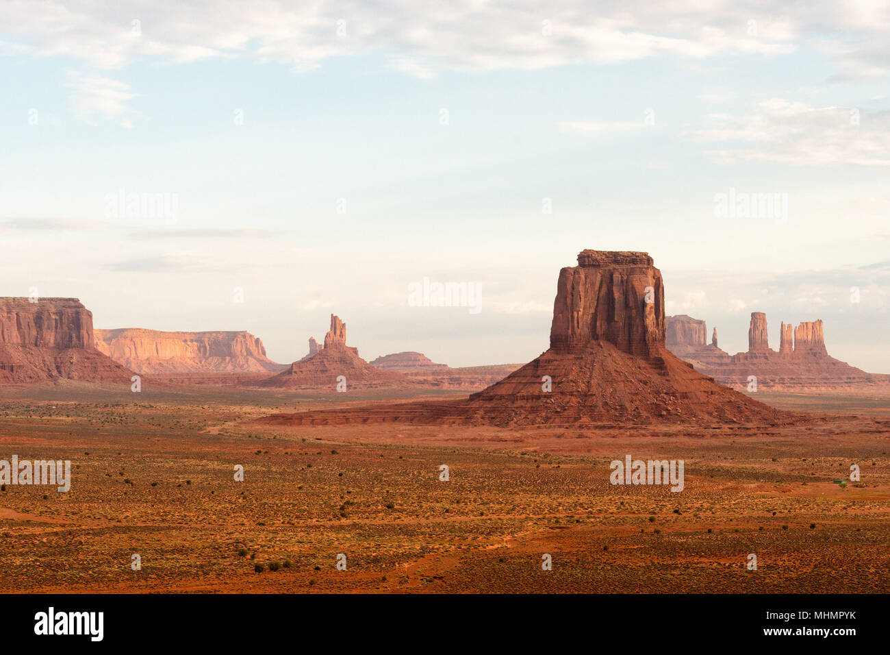 Monument Valley aerial panorama sky view Stock Photo - Alamy