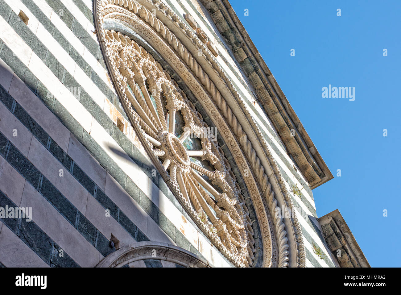 monterosso cinque terre old white and black church detail Stock Photo ...