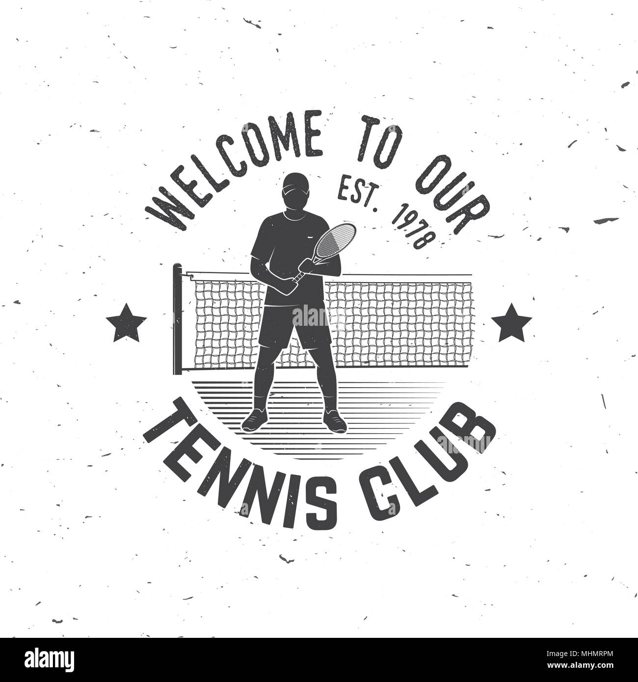 Welcome to our Tennis club badge. Vector illustration. Concept for ...