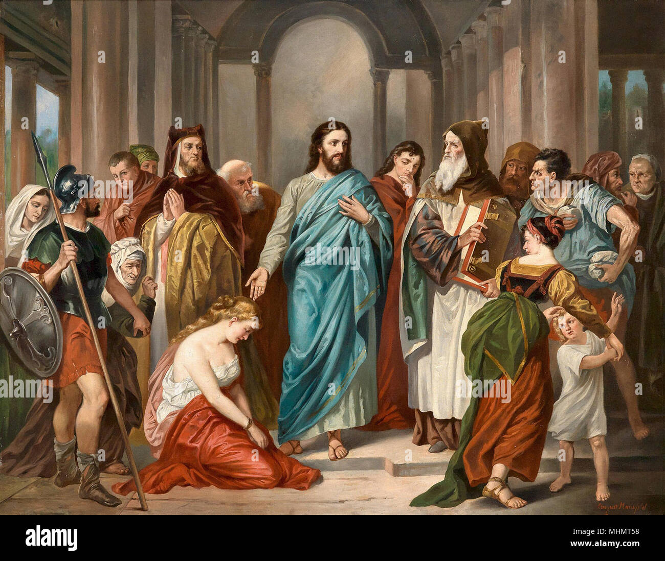 Christ and the adulteress hi-res stock photography and images - Alamy