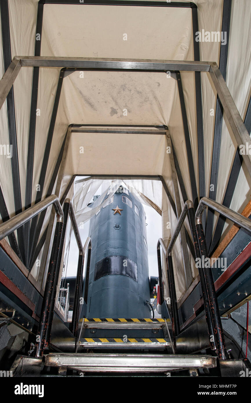 submarine exit ladder to exterior tower detail Stock Photo - Alamy