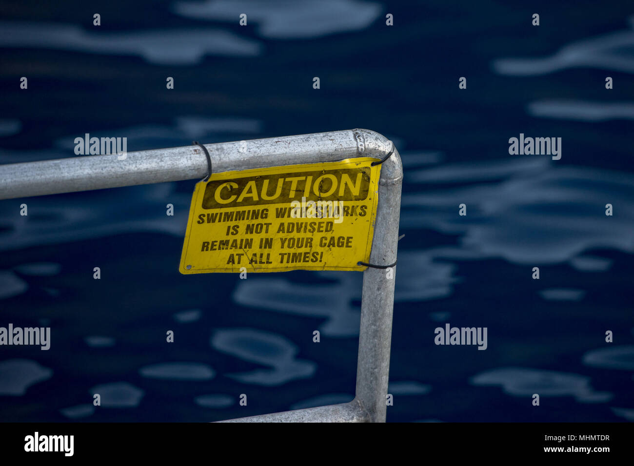 Shark warning sign black and white hi-res stock photography and images ...