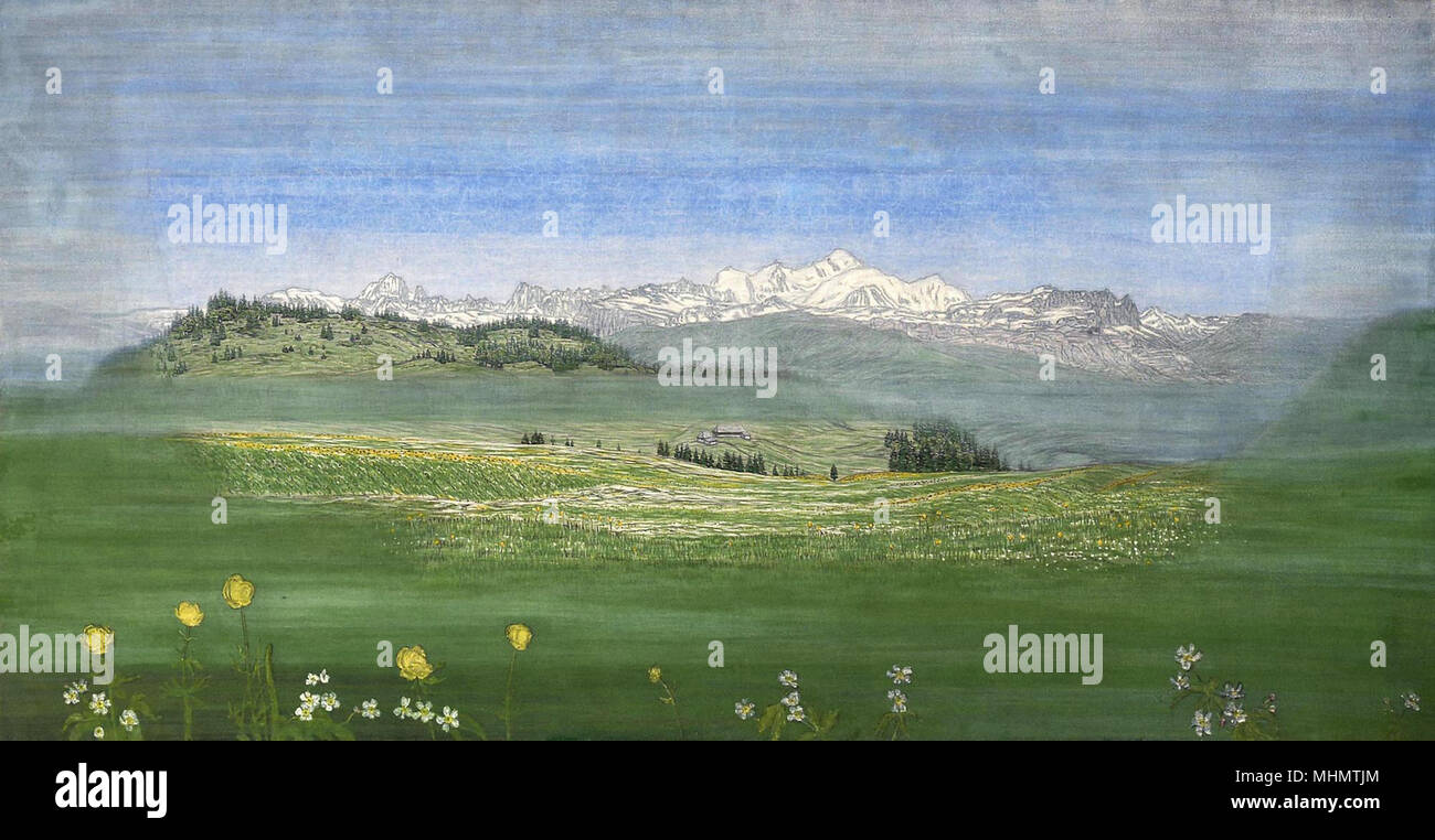 Perrier Alexandre - Vue Du Mont-Blanc Stock Photo - Alamy