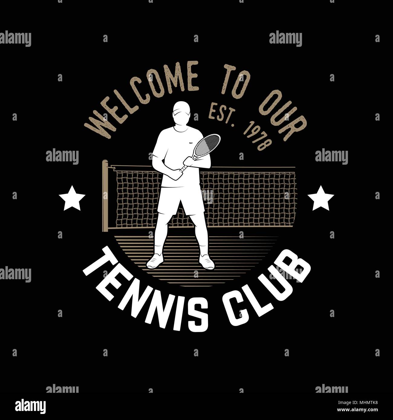Welcome to our Tennis club badge. Vector illustration. Concept for ...