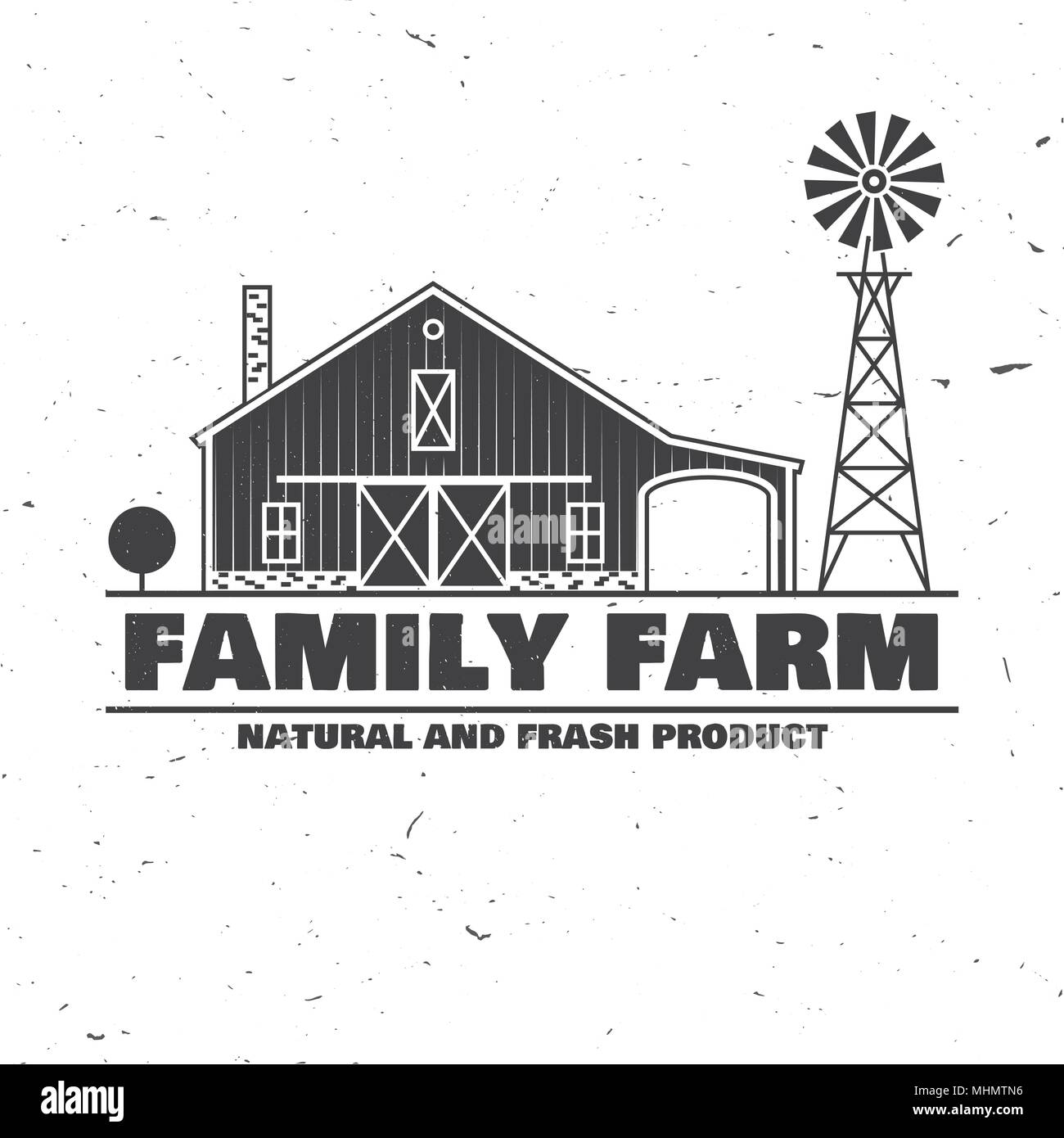 Family Farm Badges or Labels. Vector illustration. Vintage typography ...