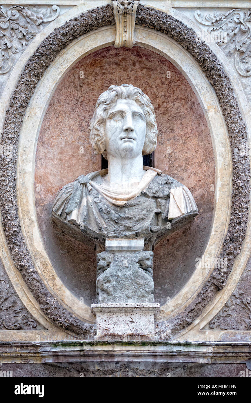 roman emperor bas relief detail Stock Photo - Alamy