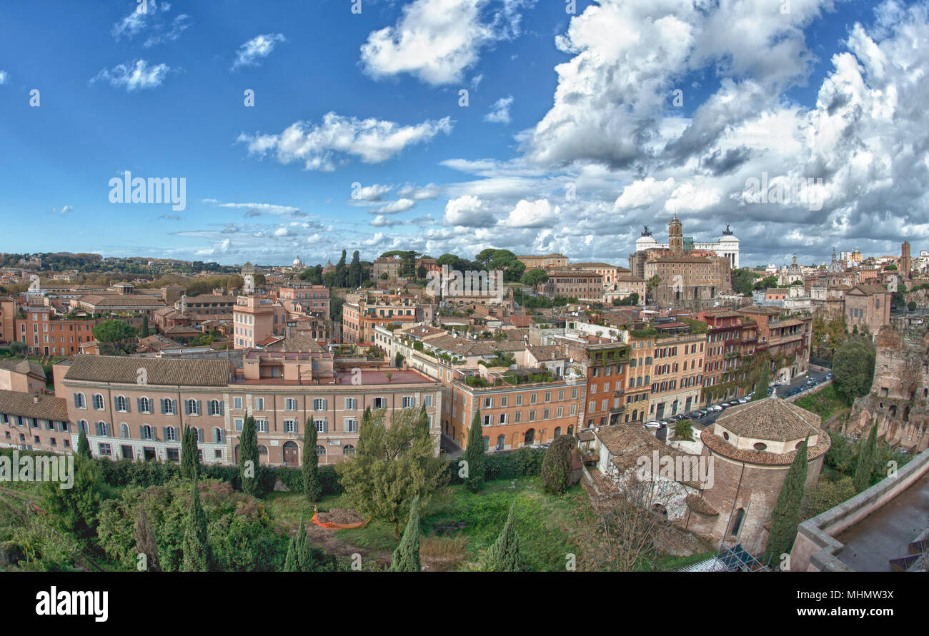 Rome view with saint peter vatican dome Stock Photo - Alamy