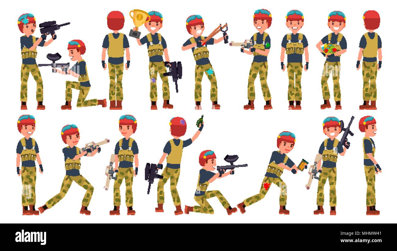Paintball Cartoon Characters