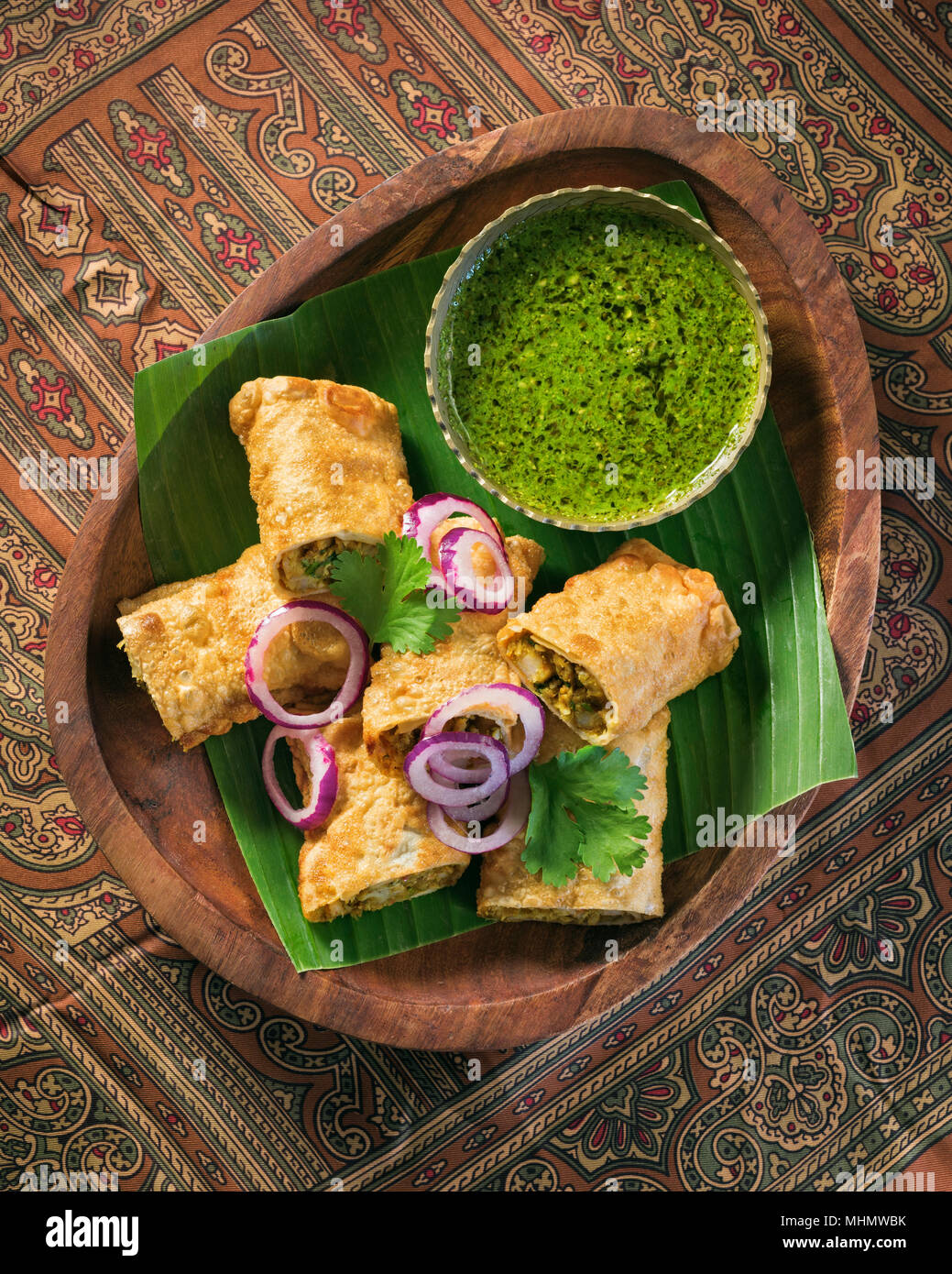 Goan prawn stuffed papads. Goa India Food Stock Photo - Alamy
