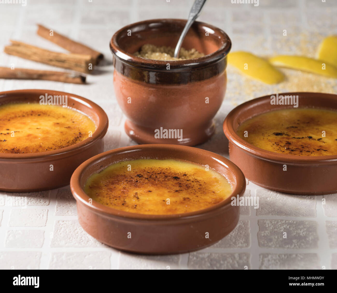 Crema catalana. Traditional dessert Spain Stock Photo - Alamy