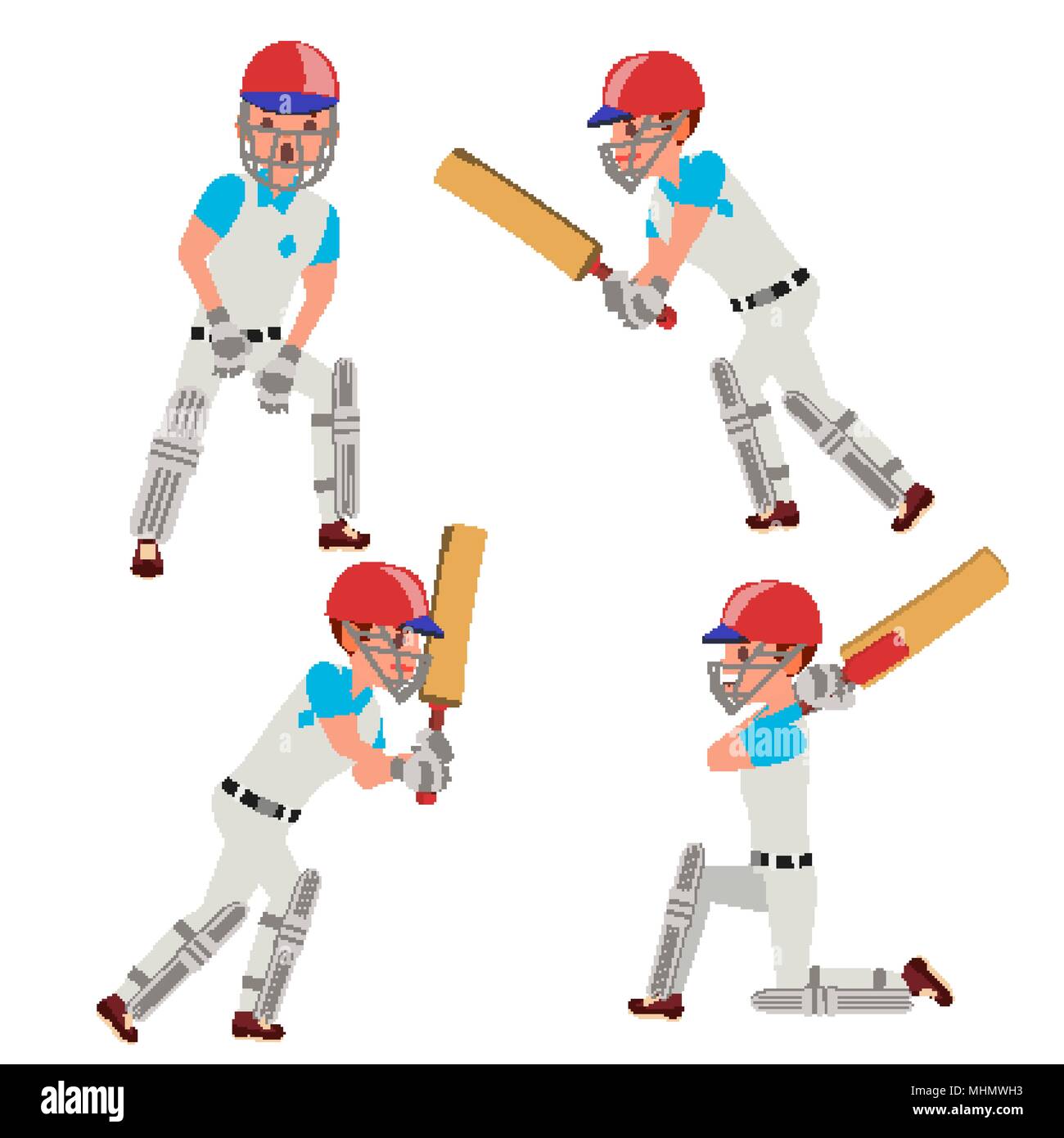 Cricketer Illustration Stock Photos & Cricketer Illustration Stock ...