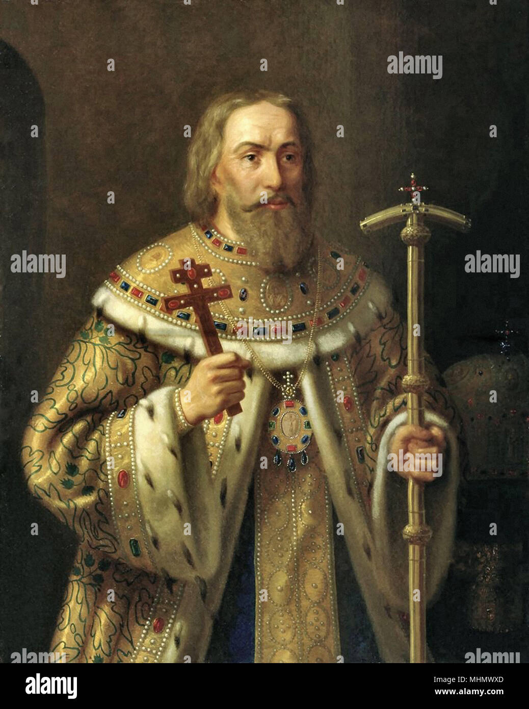 Tutrumov Nicanor - Portrait of Patriarch Filaret (Fyodor N. Romanov ...