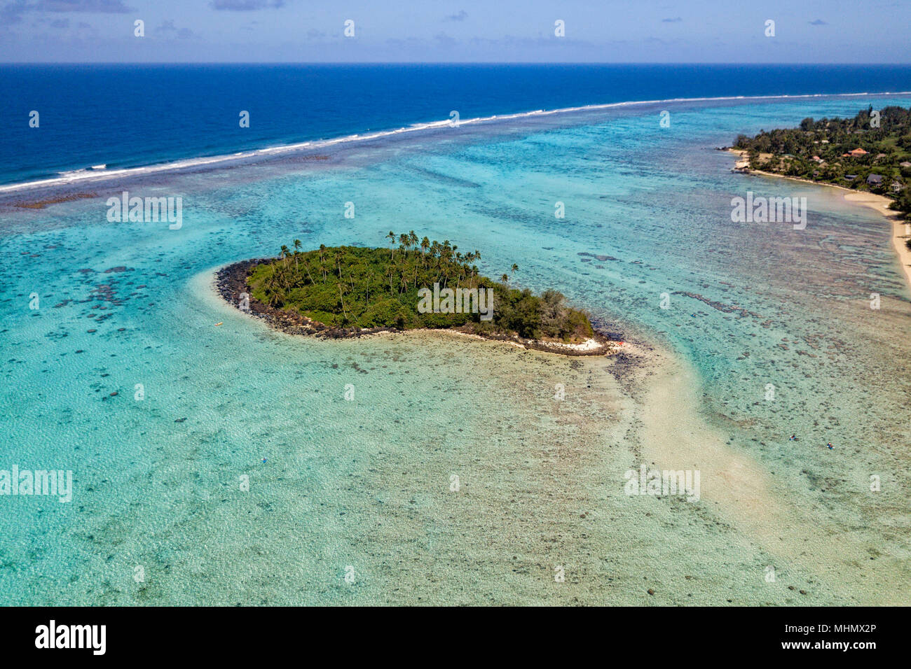 Rarotonga Cook Islands tropical paradise view aerial panorama landscape ...