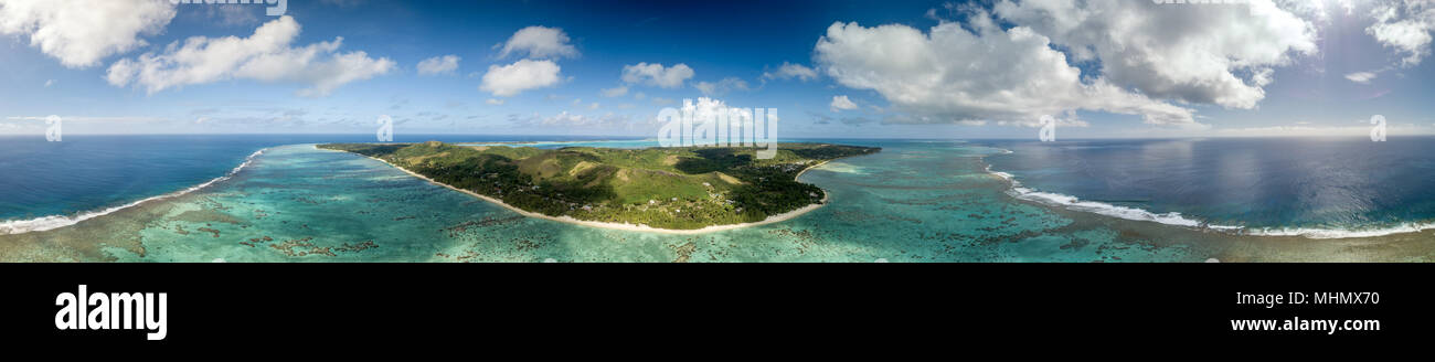 Rarotonga Cook Islands tropical paradise view aerial panorama landscape ...