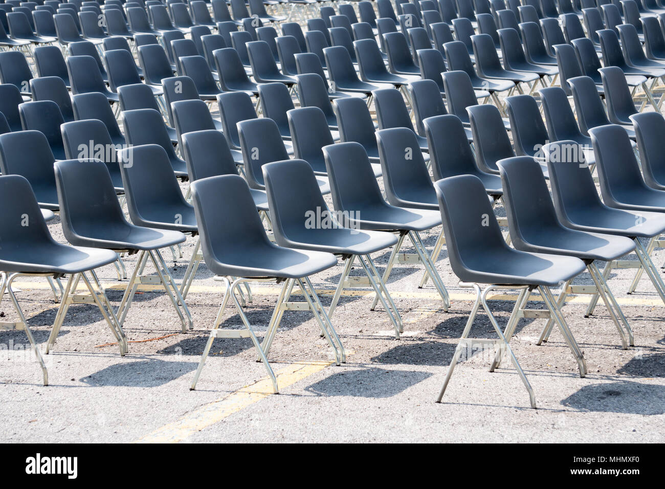 Many empty chairs without audience detail Stock Photo - Alamy