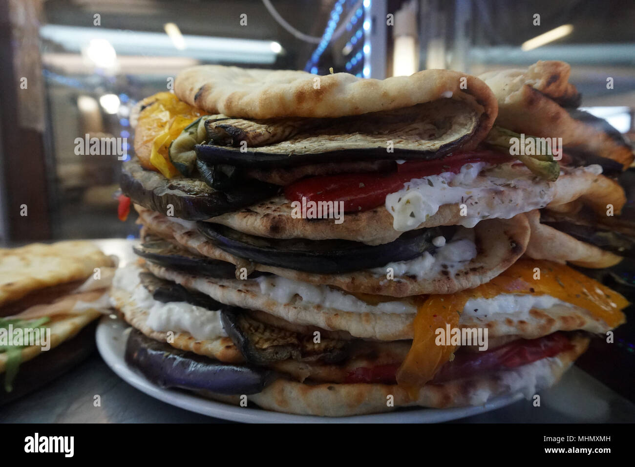 Italian Panini with chips in florence Stock Photo - Alamy