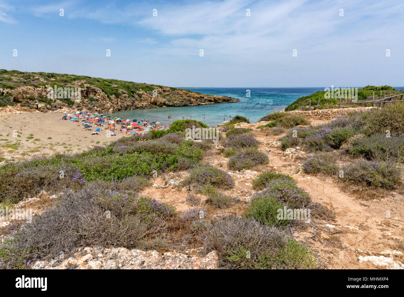 calamosche beach probably the more beautiful in Italy Stock Photo - Alamy