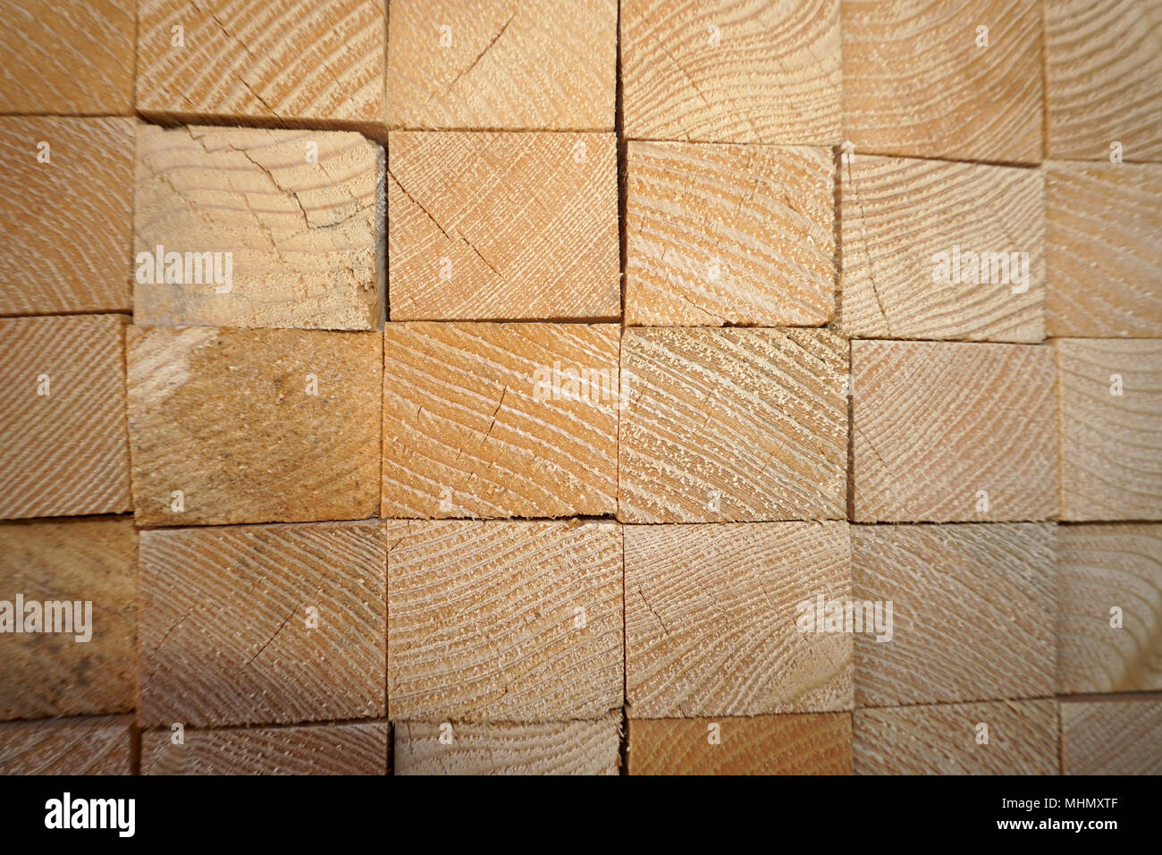 wood log and block in sawmill detail Stock Photo - Alamy