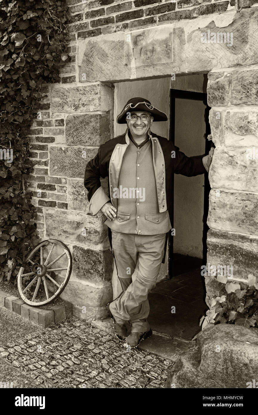 man seventeen and eighteen century dressed explorer sailor cook captain ...