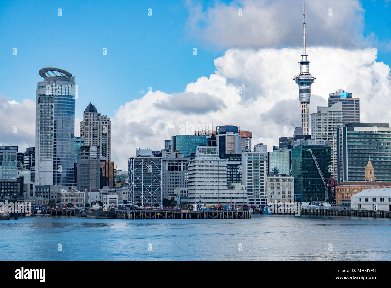Auckland New Zealand cityscape panorama huge landscape Stock Photo - Alamy