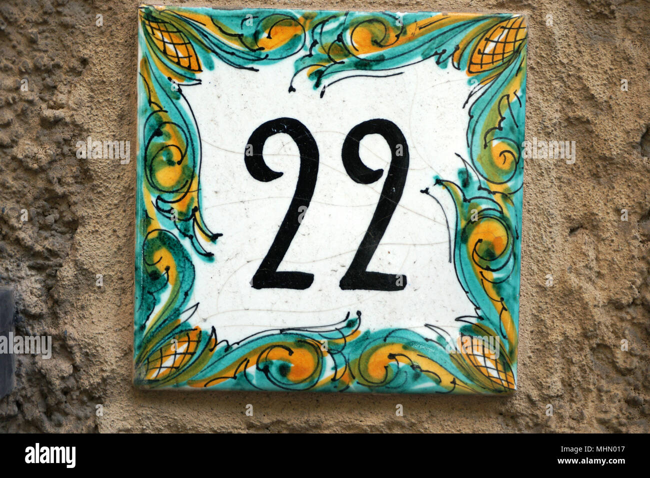 House number 22 sign hi-res stock photography and images - Alamy