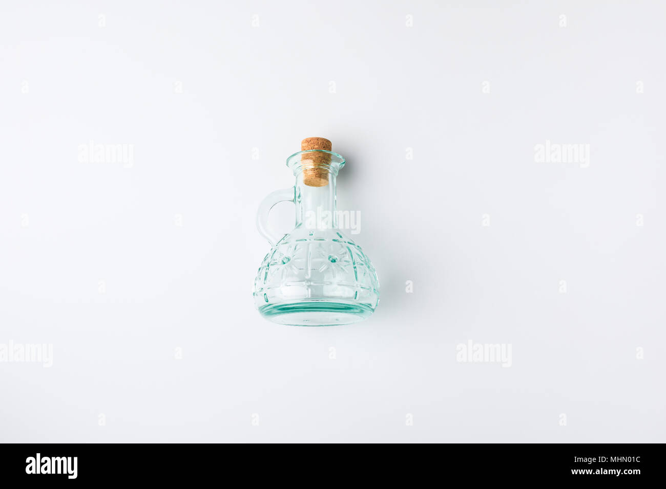 transparent glass bottle with cork Stock Photo - Alamy
