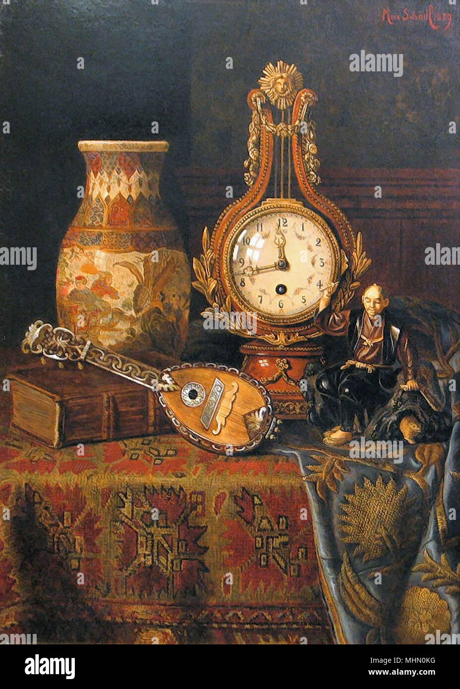 Schodl Max - Still Life with a Turkish Rug Stock Photo - Alamy