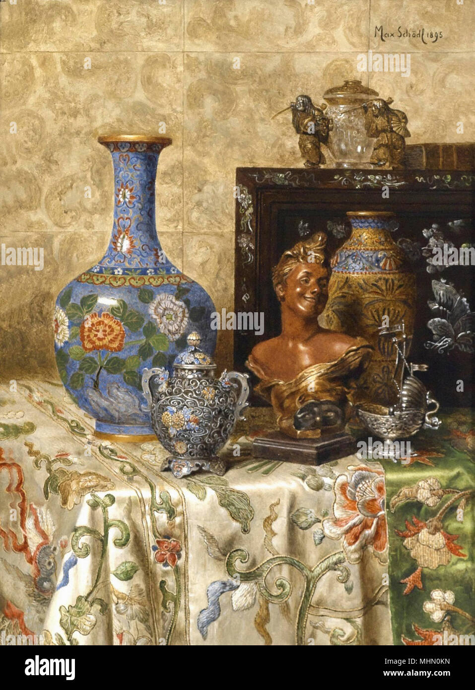 Schodl Max - Still Life with Asian Vases Stock Photo - Alamy