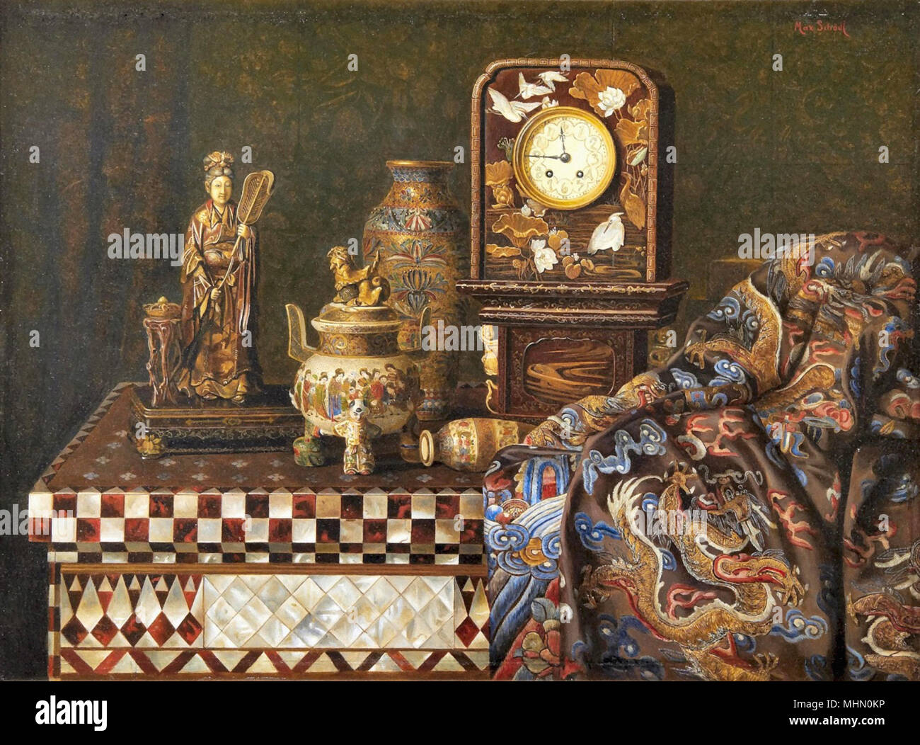 Schodl Max - Still Life with Japanese Works of Art Stock Photo - Alamy