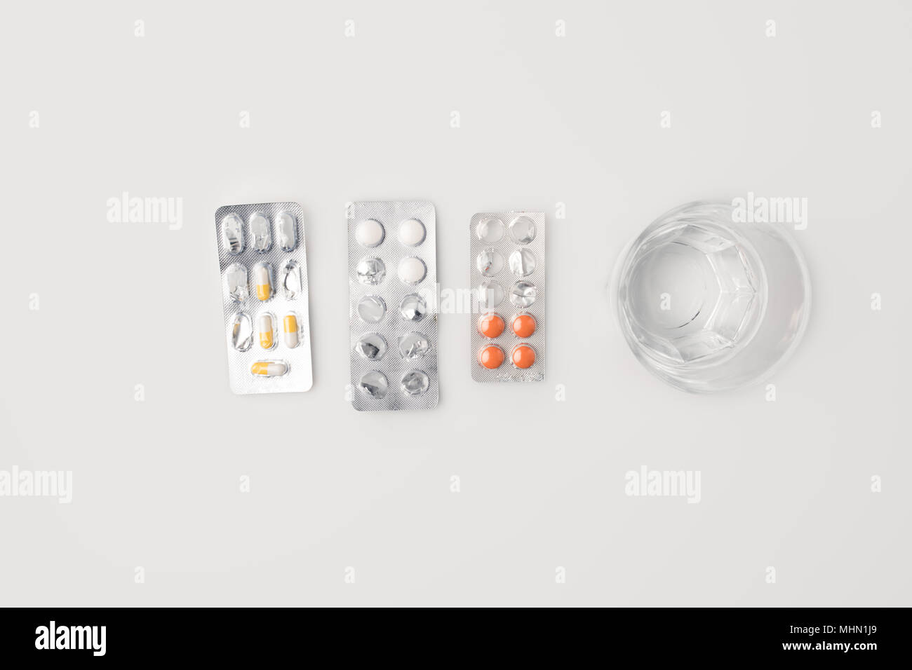 Half empty blister white hi-res stock photography and images - Alamy