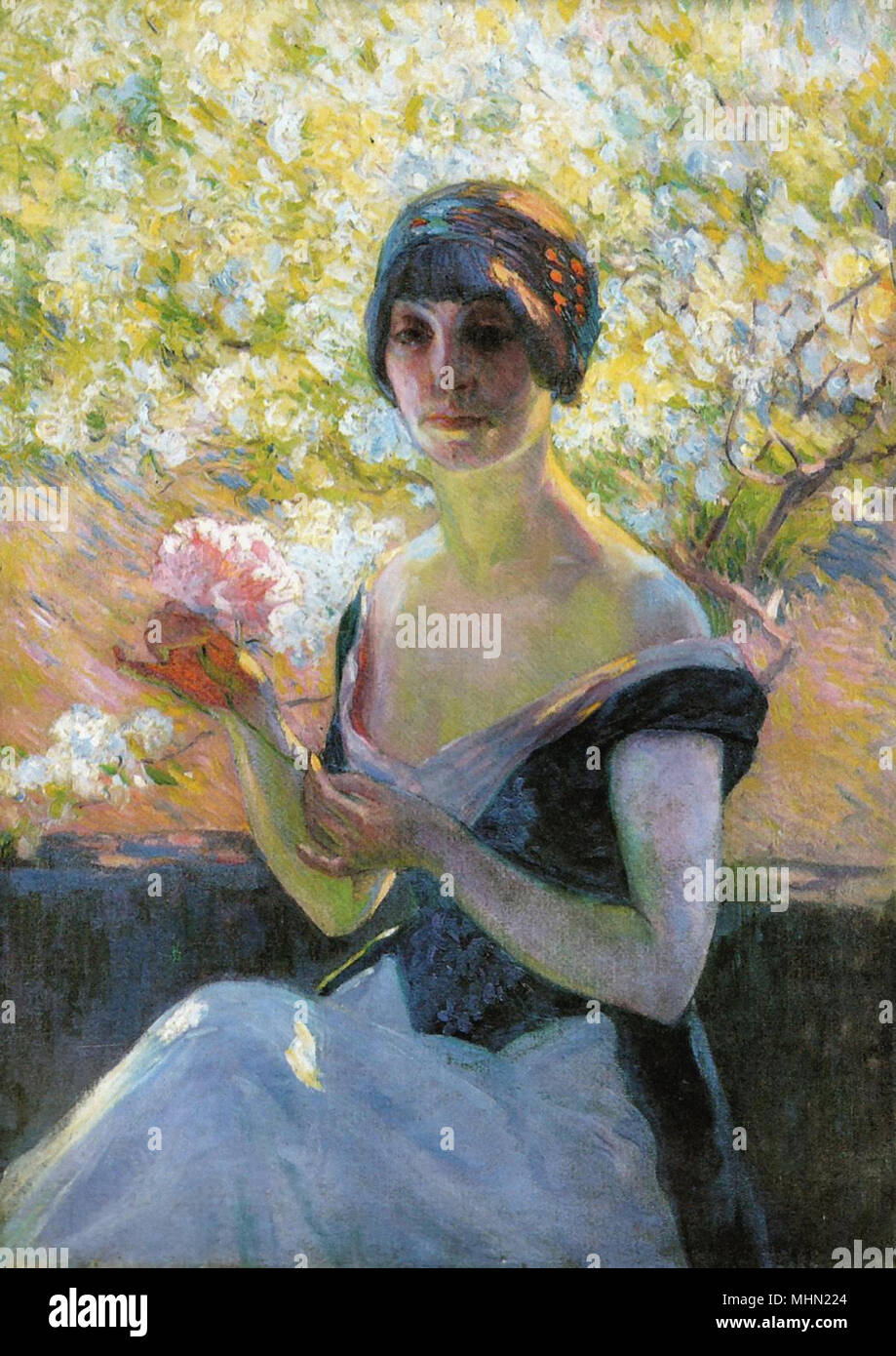 Femme au jardin hi-res stock photography and images - Alamy