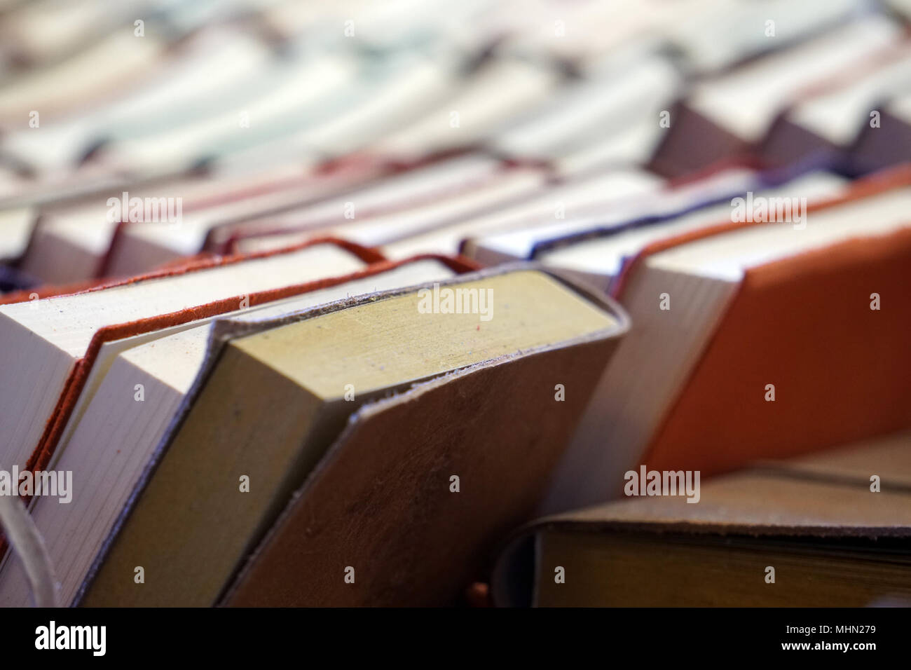 Books Shelf inside a library Stock Photo - Alamy