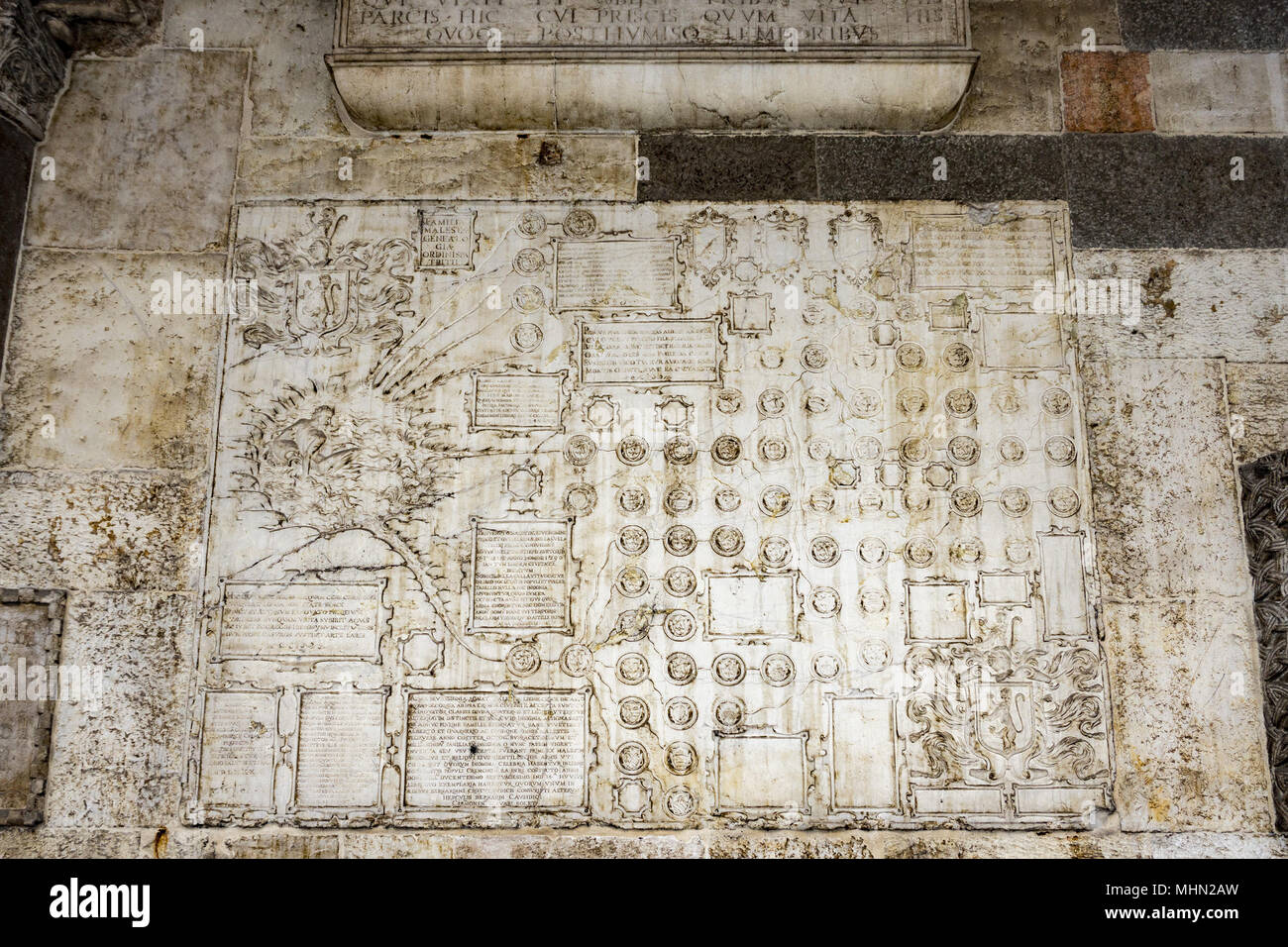 Cremona gothic dome cathedral bas relief Stock Photo - Alamy