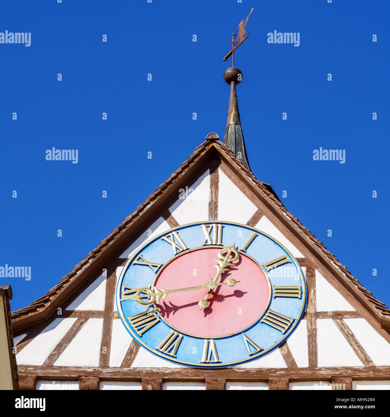 Medieval Wall Clock of Untertor (lower gate), Stein am Rhein ...