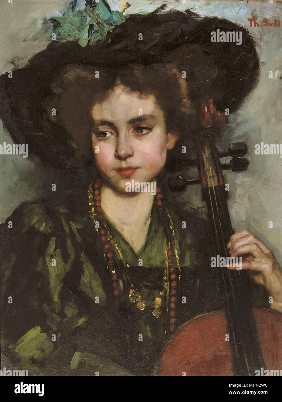 Schwartze Therese- the Cellist Stock Photo - Alamy