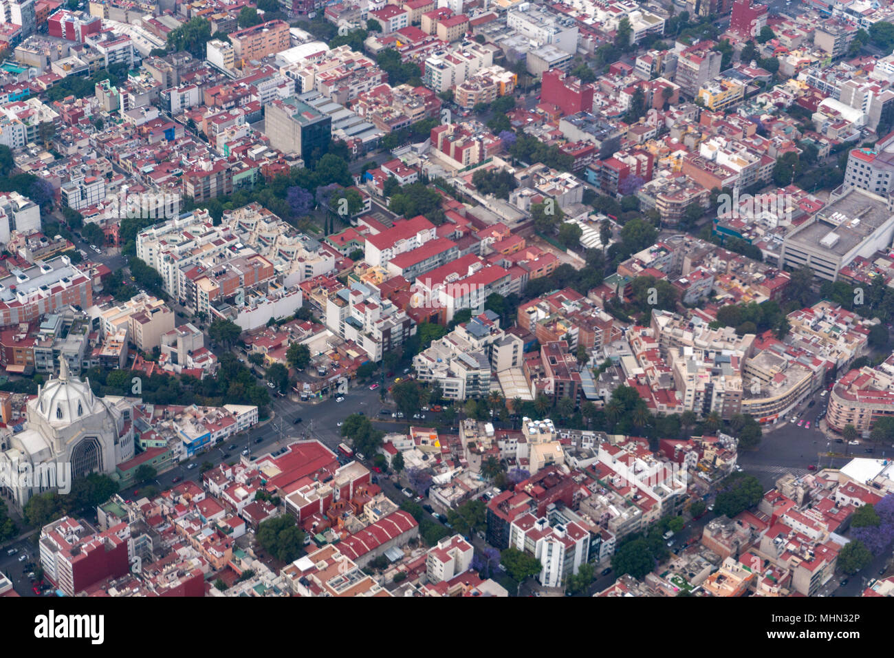 mexico city aerial view landscape from airplane Stock Photo - Alamy