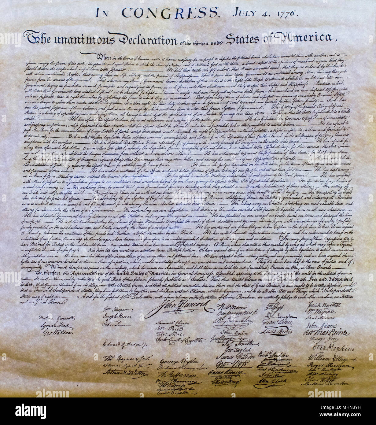 Writing Declaration Independence Writing High Resolution Stock ...