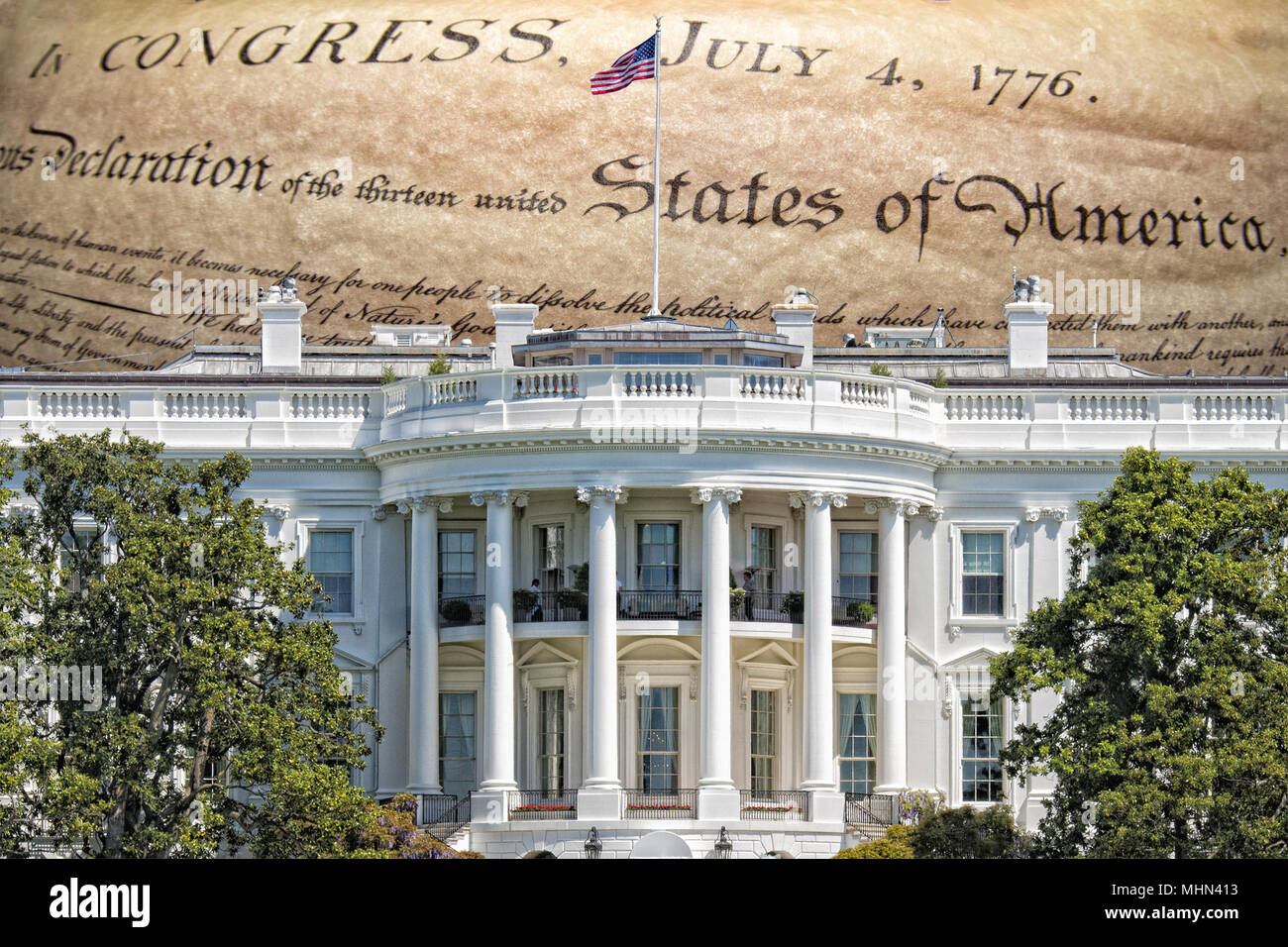 white house washington building on American Declaration of independence ...